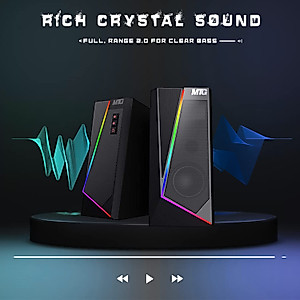 MTG RGB Backlit Mechanical Wired Gaming Keyboard and Mouse, Full Anti-ghosting Keys and RGB Stereo Speaker with 6 Colorful LED Modes with RGB Headphone for Desktop PC Laptop Combo