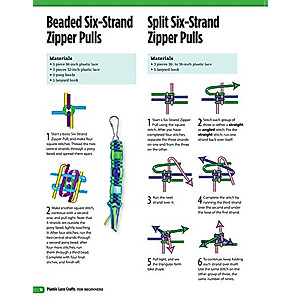 Plastic Lace Crafts for Beginners: Groovy Gimp, Super Scoubidou, and Beast Boondoggle (Design Originals) Master the Essential Techniques of Lacing 4-Strand & 6-Strand Key Chains, Bracelets, & More