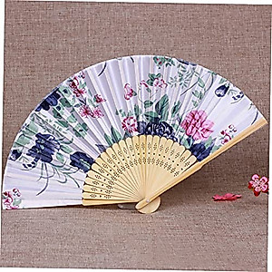 MUSISALY 2pcs Chinese Dancing Fans floral fan Silk Folding Fans folded fan Hand Folding Fans handheld fan ancient fan Chinese Folding Fans floding fan Japanese-style men and women flowers