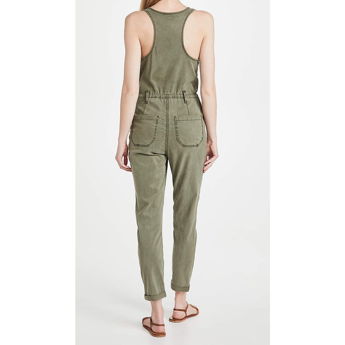 PAIGE Women's Christy Utility Jumpsuit, Vintage Ivy Green, 2