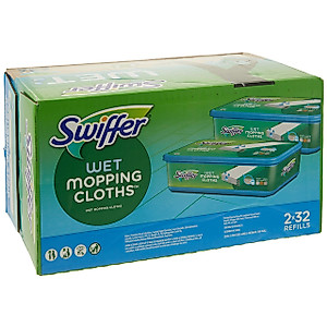 Swiffer Sweeper Wet Mopping Cloths Refills Open Window Fresh 32 Count Pack of 2