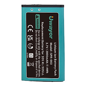 Uwayor 3DS XL Battery, 2000mAh Replacement SPR-003 Battery for Nintendo 3DS XL, New 3DS XL, 3DS LL Console with Tool Kit (Not for New 3DS)