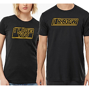 I Love You... I Know - Matching Couples T-Shirt Set (Women Medium/Men Large, Sun Yellow)
