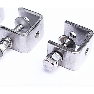 Stainless Steel C Clamps Mini 16-30Mm for Mounting, Heavy Duty Woodworking U Clamp Set Tiger Clamp Tools with Stable Wide Jaw Opening & Protective Pads for Welding/Carpenter