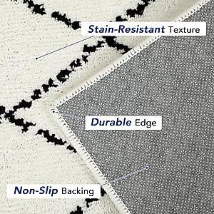 IMINROME Area Rugs 9x12 Modern Plush Large Rug Trellis Rug Geometric Rug Fluffy Shag Large Fuzzy Plush Soft Throw Rug,Large Shaggy Floor Big Carpets for Bedroom Kids Home Decor