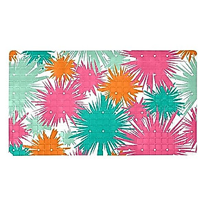 Bath Tub Shower Mat - Anti-Slip PVC Material 15.1x26.8 in, Gentle Cushioning Quick Drying Suction Cups Reliable Solution - Fashion Graffiti Non-Slip Floor Mat