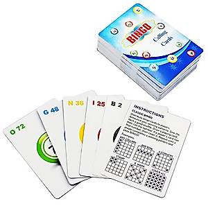Yuanhe Complete Bingo Game Set - 100 Bingo Cards,1000 Bingo Chips and Deck of Calling Cards for Family,Large Groups,Parties,Game Nights