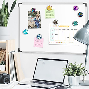 FINDMAG 12 Pcs Glass Fridge Magnets, Cute Fridge Magnet Sticker, Strong Refrigerator Magnets Heavy Duty, Small Magnets for Whiteboard, Classroom, Kitchen, Office, Home and Cabinet