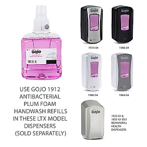GOJO Antibacterial Foam Handwash, Refill, Plum, 1200mL Refill, 2/Carton