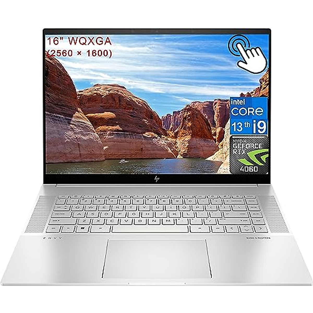 2023 Newest HP ENVY Laptop, 16" WQXGA IPS TouchScreen, Intel Core i9 13900H (14 core), GeForce RTX 4060, 64GB DDR5 RAM, 1TB SSD, Wi-Fi 6E, Backlit keyboard, Quad Speakers, Fast Charge, Windows 11 Home