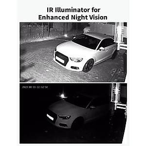 LONNKY 8-LED IR Illuminator, 90 Degree Wide Angle, 100Ft Range, White