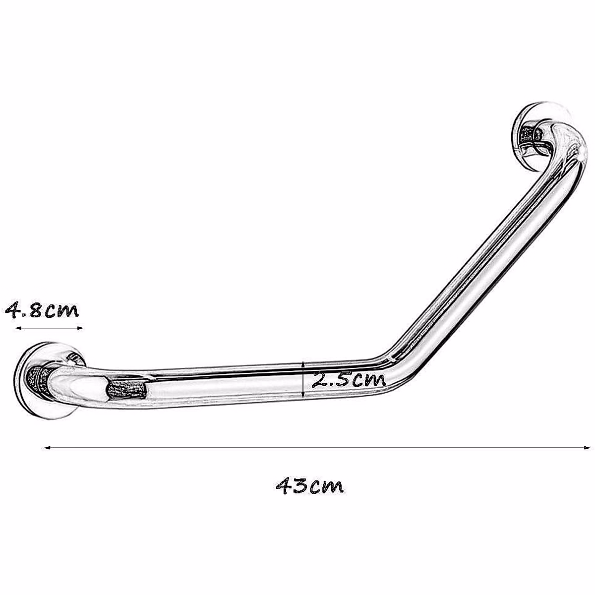 MIIKHI Towel Rails,Towel Rack, Towel Rails,Bath Wall Attachmentgrab Bar Rails Grab Bar Bathroom Stainless Steel Anti-Slip Polishedhandle Elderly Handrails Disability for Toilet Kitchen St