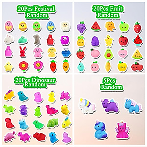 130Pcs Mochi Squishy Toys, Mini Kawaii Squishies Stress Relief Fidget Toys Bulk for Kids Party Favors, Birthday Gifts, Easter Egg Fillers, Valentines Goodie Bags ,Christmas Stocking Stuffers