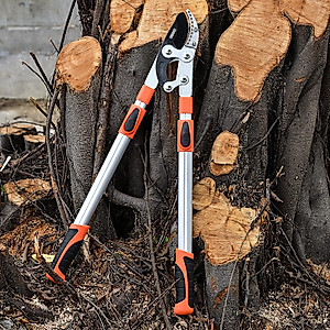 THANOS B1102 Extendable Anvil Loppers Tree Trimmer with Compound Action,Chops Thick Branch Ease,27-41''Telescopic Heavy Duty Branch Cutter,2 inch Clean Cut Capacity
