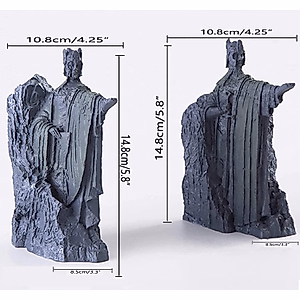 KLQJNP Bookends Book End Lord of Rings Hobbit Book Decoration Resin, Decorative Book Stopper Binder and Dividers, Blue, Large