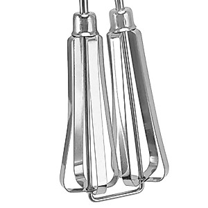 Rotary Egg Beater, Hand Crank Handheld Mixer Stainless Steel, Portable Mixer with Plastic Handle Small Hand Mixer Manual Hand Mixer for Kitchen Cooking(Orange)