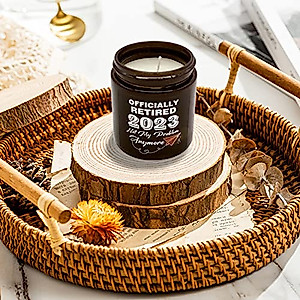 2023 Funny Retirement Gift for Women-Scented Candle,Retirement Party Decorations,Happy Retirement Gift,Best Retirement Gifts,Candles Gifts for Women,Going Away Gift for Coworker.