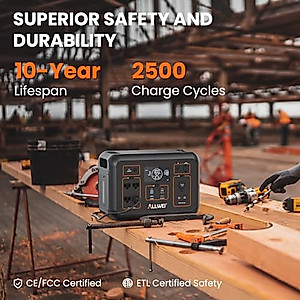 ALLWEI LiFePO4 Solar Generator 1200W(2400W Peak) with 1 * 200W Solar Panel, Fast Charge in 1.5Hrs, 1008Wh Portable Power Station, 4 AC Outlet, UPS Mode, Power Generator for Camping Outdoor Emergency