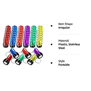 Kenning Mini Flashlight Keychains Small LED Key Chains Portable Handheld Plastic Flashlights Keychains for Camping Party Favors (48 Pieces)