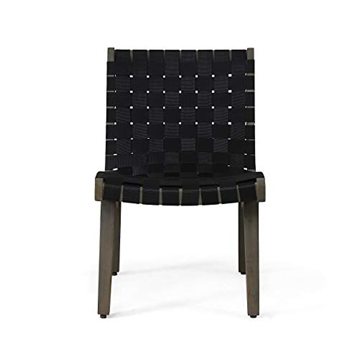 Christopher Knight Home Charlotter Outdoor Lounge Chair, Black + Gray