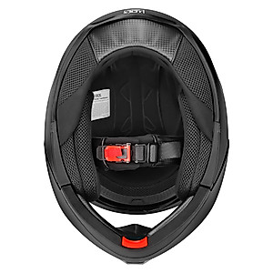 JAGASOL DOT Flip Up Modular Full Face Motorcycle Helmet with Dual Visor for Adult Men and Women, DOT Approved(Matte Black,M)