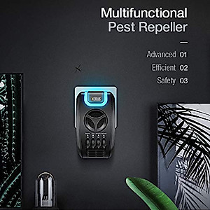 4 in 1 Multifunctional Electromagnetic Ultrasonic Pest Repeller - Anion Generator - Night Light - Pest Control mosquitoes, ants, cockroaches, spiders, ticks, fleas, scorpions, mice, rats, bats, etc.
