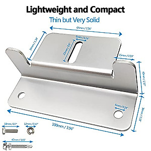 Solar Panel Mounting Brackets, Roof Panels Z Bracket Kit with Nuts Bolts, rv Solar Panel mounting Brackets for Solar Panel, Supporting for RV, Camper,Boats,Cabins,Off Grid (16 Units Brackets)