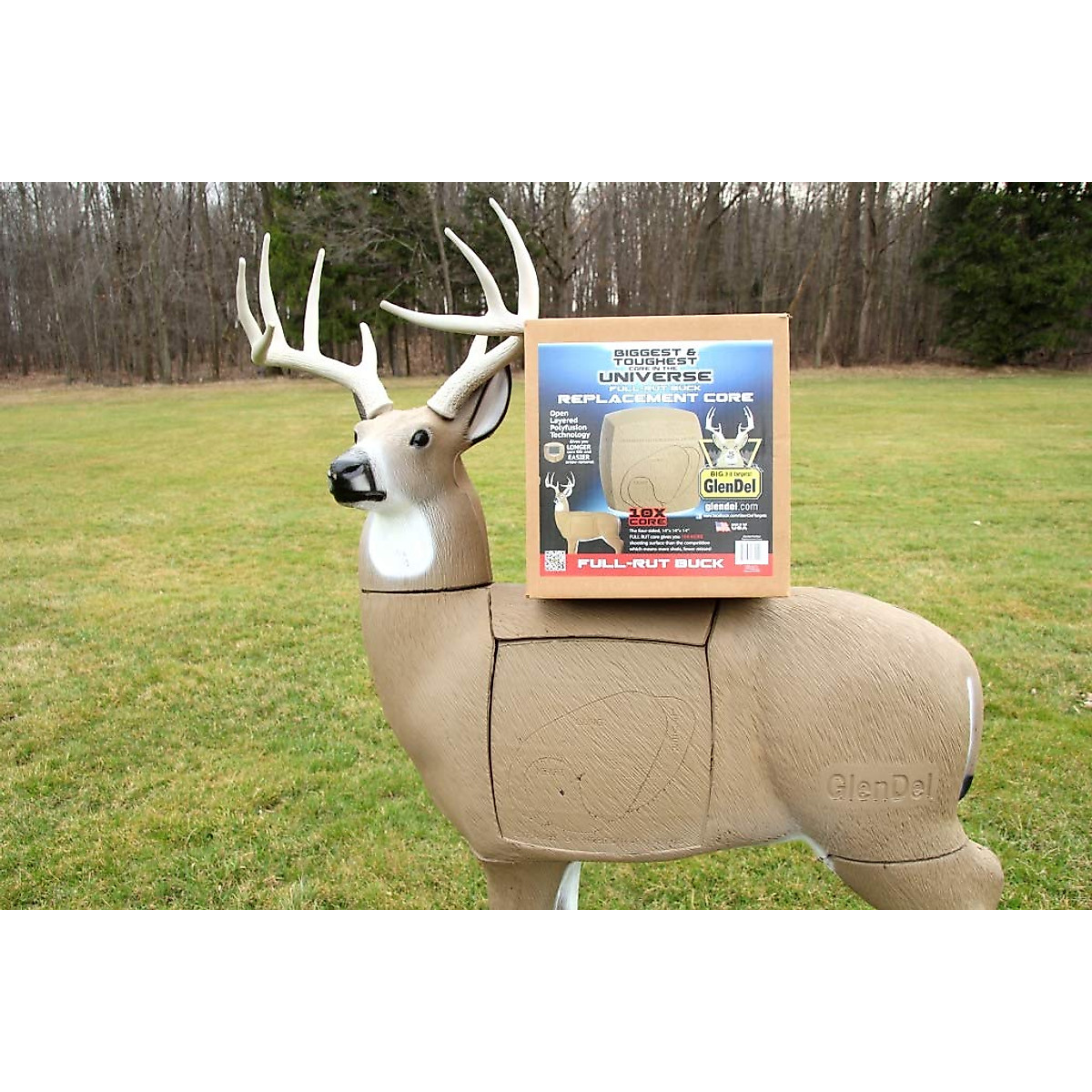 Field Logic unisex adult GlenDel Full-Rut Buck insert core Stocked 3D Targets, Brown, Full Rut 14 x14 US