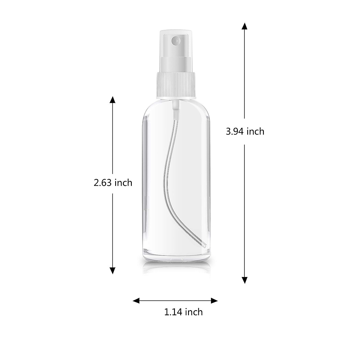 ZEROFIRE 2 Pack Spray Bottles 1oz Clear Plastic Empty Refillable Mini Spritzer for Travel, Cleaning, Gardening, Skin Care Atomizer for Essential Oils, Perfume