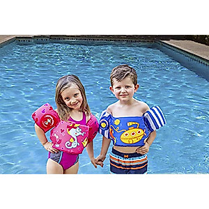 Poolmaster Learn-To-Swim Lil' Splashers Swimming Pool Float Training Aid Swim Vest and Arm Floaties, Pink