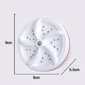Portable Washing Machine Mini Washing Machine with Suction Cups USB Powered Ultrasonic Turbo Washing Machine & Dishwasher Suitable for Home, Business, Travel, RV, Apartment, College Room