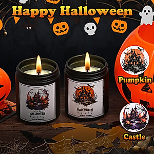 Halloween Decorations, Halloween Candles Gifts, Haunted Mansion Halloween Decor, Pumpkin Spice Candles, Happy Halloween Decorations Indoor for Family Parties Friends.