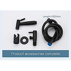 MINJING Bidets Black Bathroom Bidet Toilet Faucet Bidet Mixer Hygienic Shower Shower Single Hole Portable Sprayer