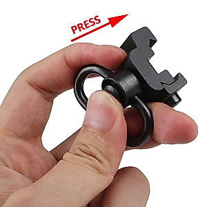 Xage QD Sling Swivel Mount - with Base Rail Mounted Push Button (Sling Attachment for Picatinny/Weaver)