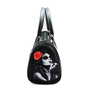 DGA Angels Day of the Dead Rockabilly Red Rose Bonita/Glamorous Handbag/Purse