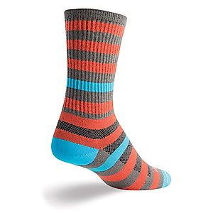 SockGuy, Women's Crew Socks, 6-Inch Cuff Height - Large/X-Large, Metro