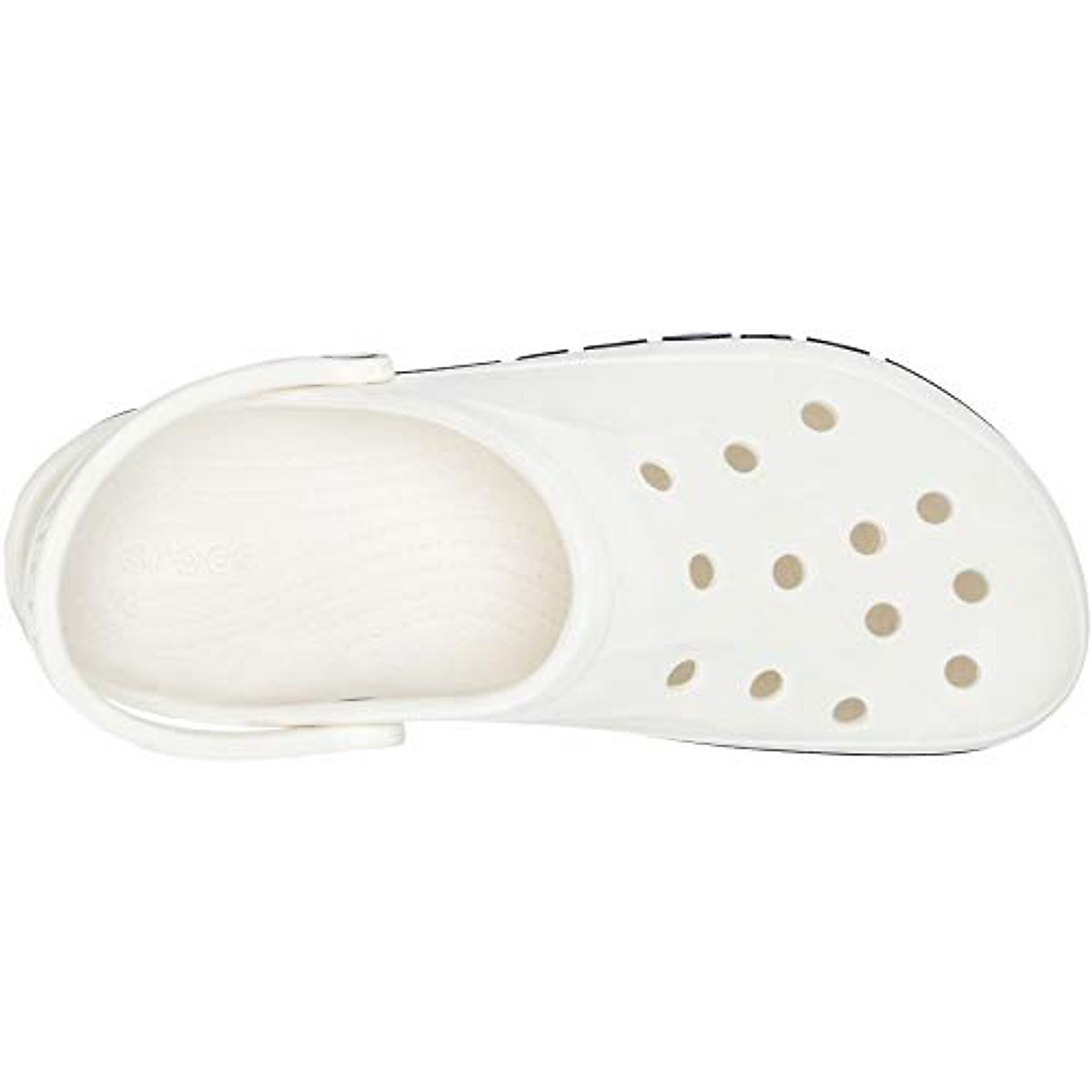 Crocs Unisex-Adult Bayaband Clogs, White/Navy, 8 Men/10 Women