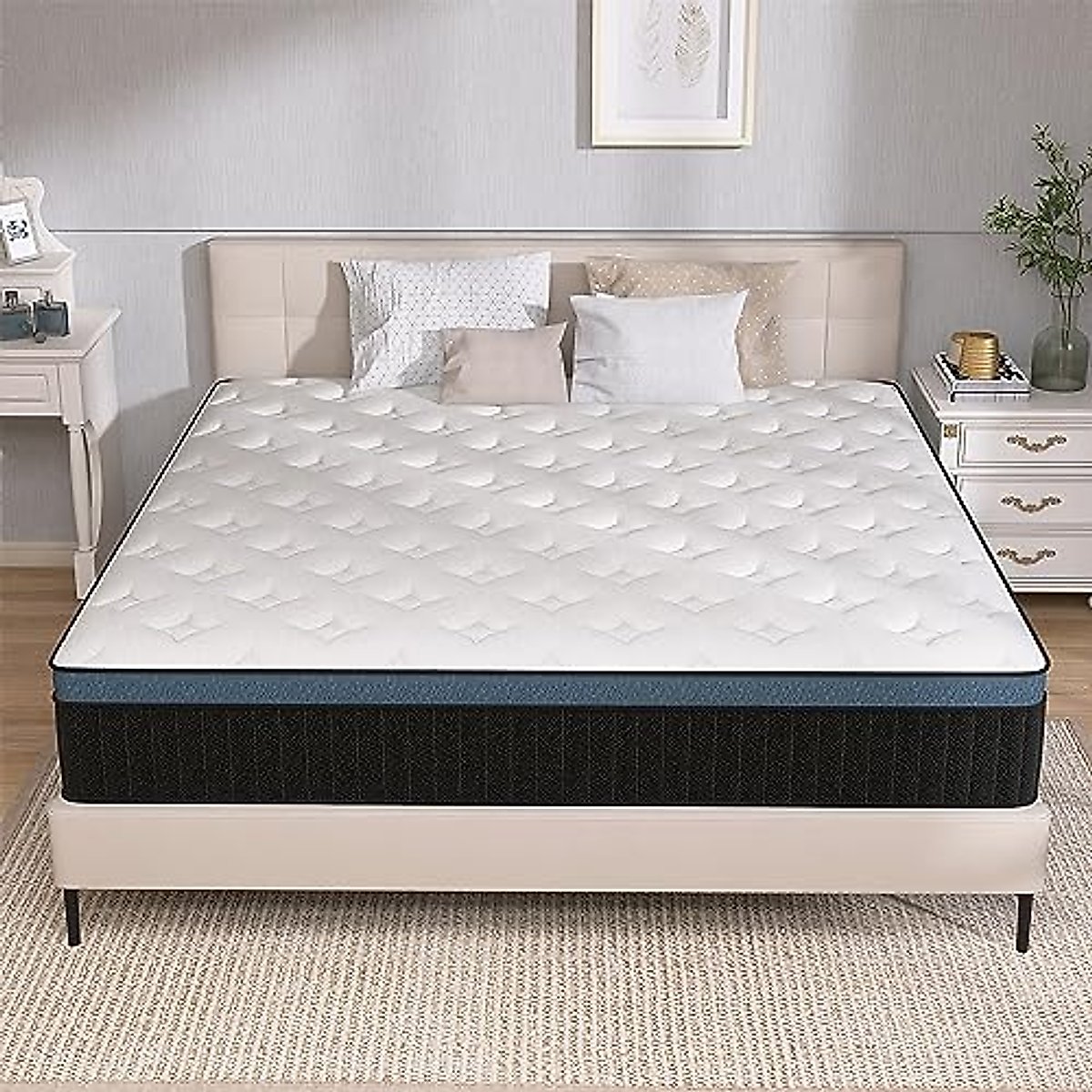 VERHOPE Full Size Mattress,14 inch Full Mattress in a Box,Motion Isolation with Individually Pocket Spring,Medium Firm Memory Foam Hybrid Mattress,Edge Support,CertiPUR-US