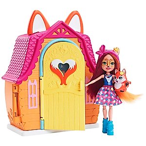 Mattel Enchantimals Cottage Doll House Playset with Felicity Fox Small Doll (6-inch), Animal Figure & 10+ Accessories Including Furniture