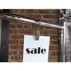 NAHANCO 610EC12 Boot Clip Hanger, Brushed Chrome, Metal Clip, 4.5” (Pack of 12)