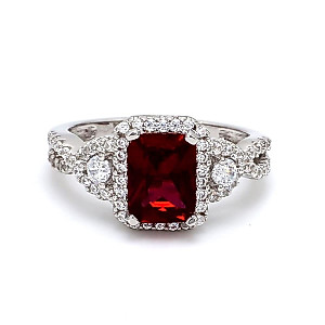 KRITTIKA JEWELLERS womens 925 sterling silver ring (Red, 8.5)