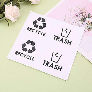 Muloo Recycle Trash Symbol Decals Sticker for Trash Cans Garbage