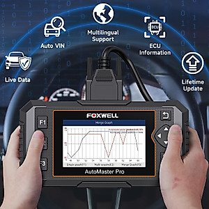 2024 Newest FOXWELL NT614 Elite OBD2 Scanner with 5 Resets ABS Bleeding/SAS Calibration/Oil/EPB/Throttle, Code Reader Scan Tools with Battery Test, ABS SRS Engine Transmission Car Scanner for All Cars