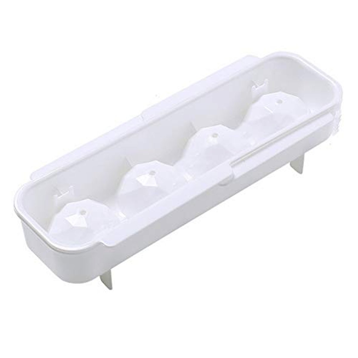 Ice Cube Trays ， Tray Balls, Ice Moulds Ice Cube Maker Plastic Ice Tray Ice Ball Mould Long Ice Cube Tray Plastic Ice Cube Tray Ice Cube Trays Large Plastic Ice Cube Trays White,A (Color : White, Si