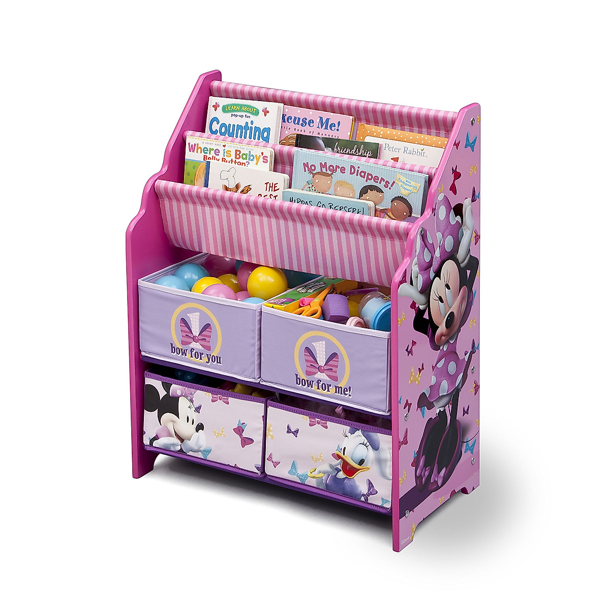 Disney Minnie Mouse Book and Toy Organizer, Multicolor