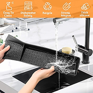 30 Inch Silicone Stove Oven Top Shelf Magnetic for Kitchen Gadgets, Soft Flexible Strong Magnetic Heat Resistant Spice Rack Kitchen Organizer for Over Oven Stove