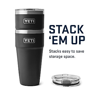 YETI Rambler 30 oz Stackable Tumbler, Stainless Steel, Vacuum Insulated with MagSlider Lid, Black