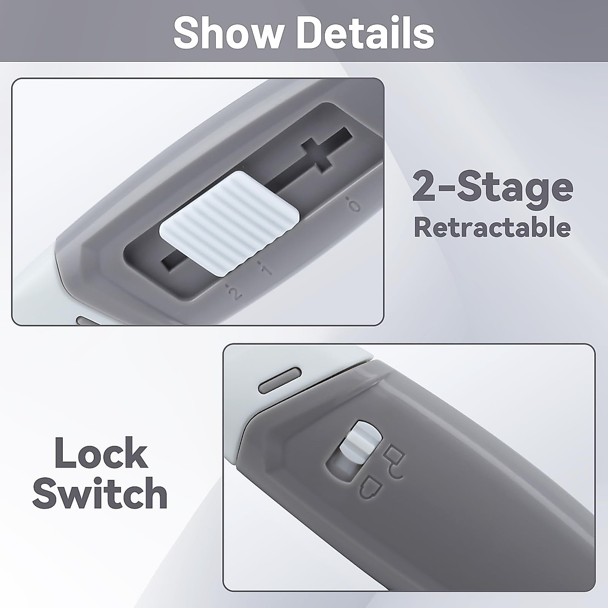 Mini Ceramic Box Cutter, 2-Stage Retractable Box Opener, Mini Magnetic Package Opener with Safety Lock, Small Utility Knife Ceramic Blades with Keychain Hole 3-pack