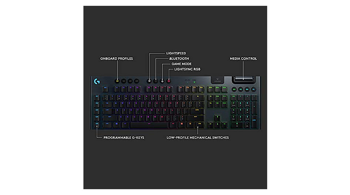 Logitech G915 Wireless Mechanical Gaming Keyboard (Clicky)