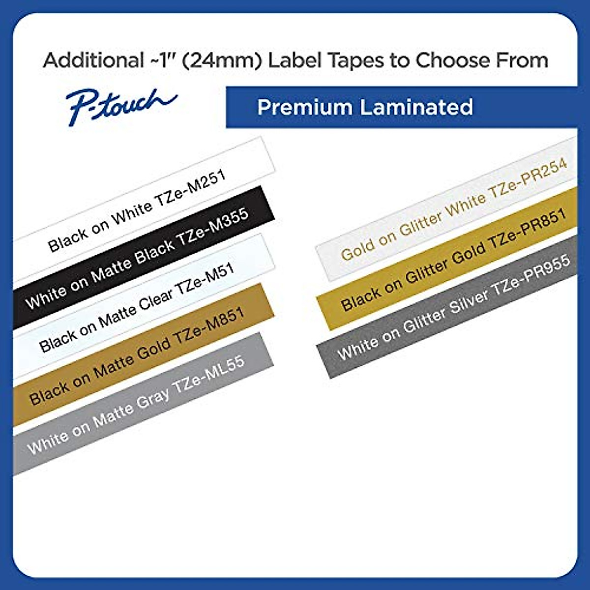 Brother Genuine P-Touch TZE-252 Tape, 1" (24 mm) Standard Laminated P-Touch Tape, Red on White, Laminated for Indoor or Outdoor Use, Water-Resistant, 26.2 ft (8 m), Single-Pack